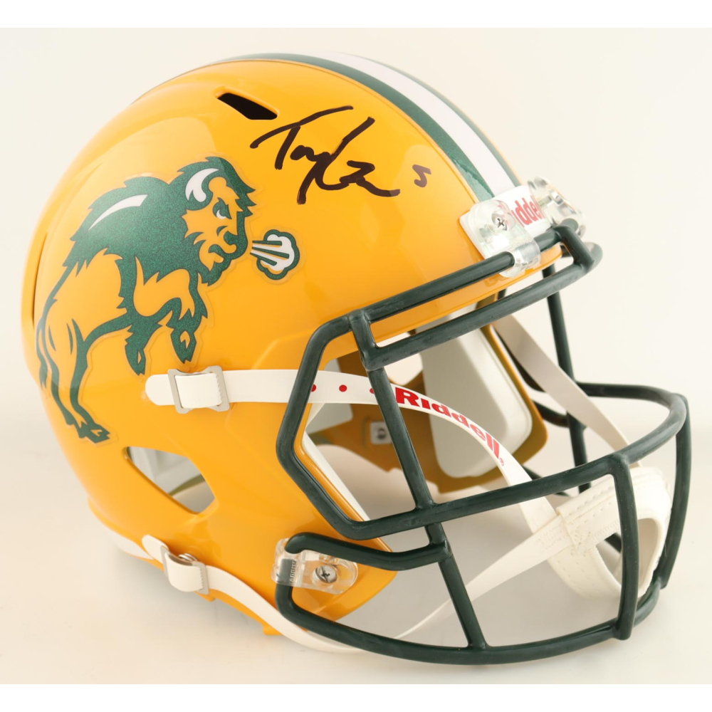 Trey Lance Signed North Dakota State Bison Full-Size Speed Helmet ...