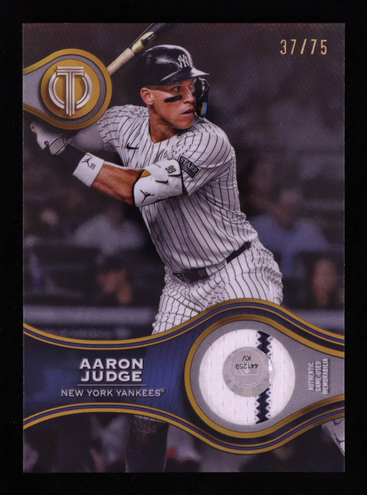 Aaron Judge 2025 Topps Tribute #SOA-AJ Stamp of Approval /199 Price ...