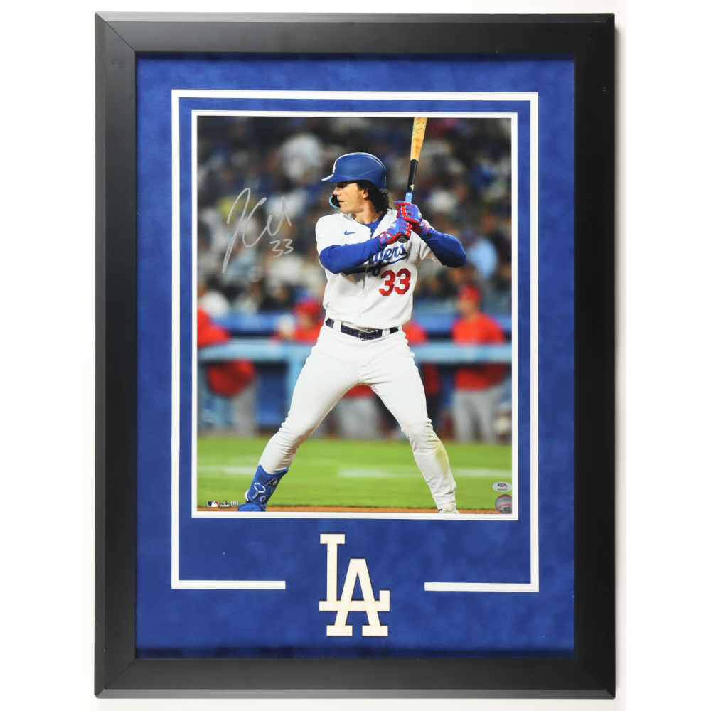 James Outman Signed Dodgers Custom Framed Photo Display with Dodgers ...