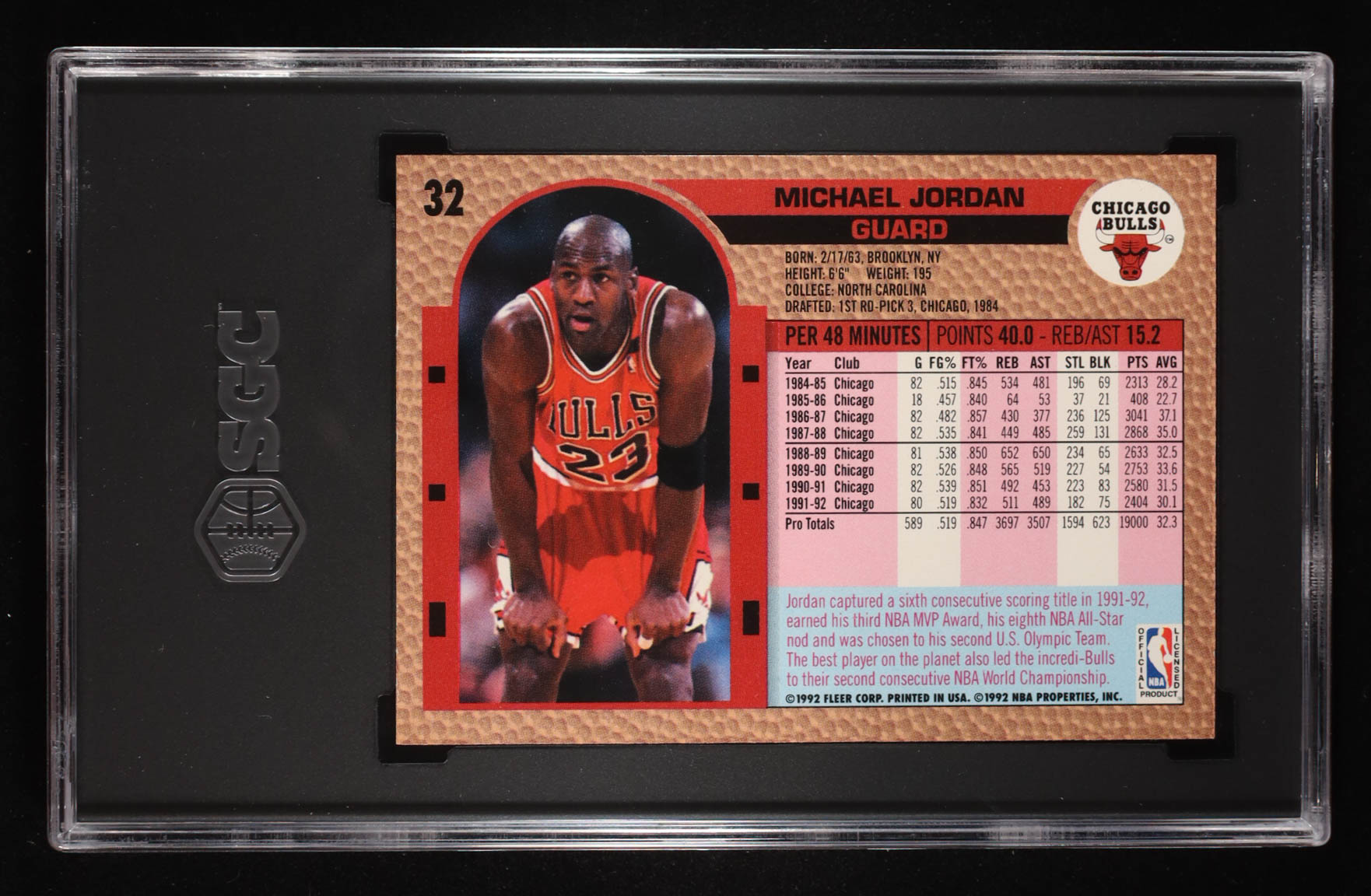 Michael Jordan 1992-93 Fleer #32 (SGC 8.5) | Pristine Auction