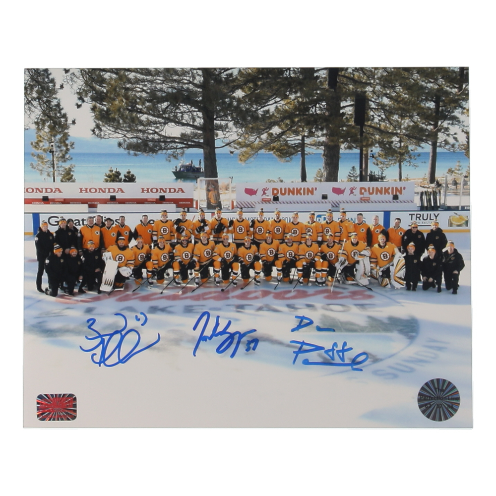 Patrice Bergeron, Brad Marchand & David Pastrnak Signed Bruins "The ...