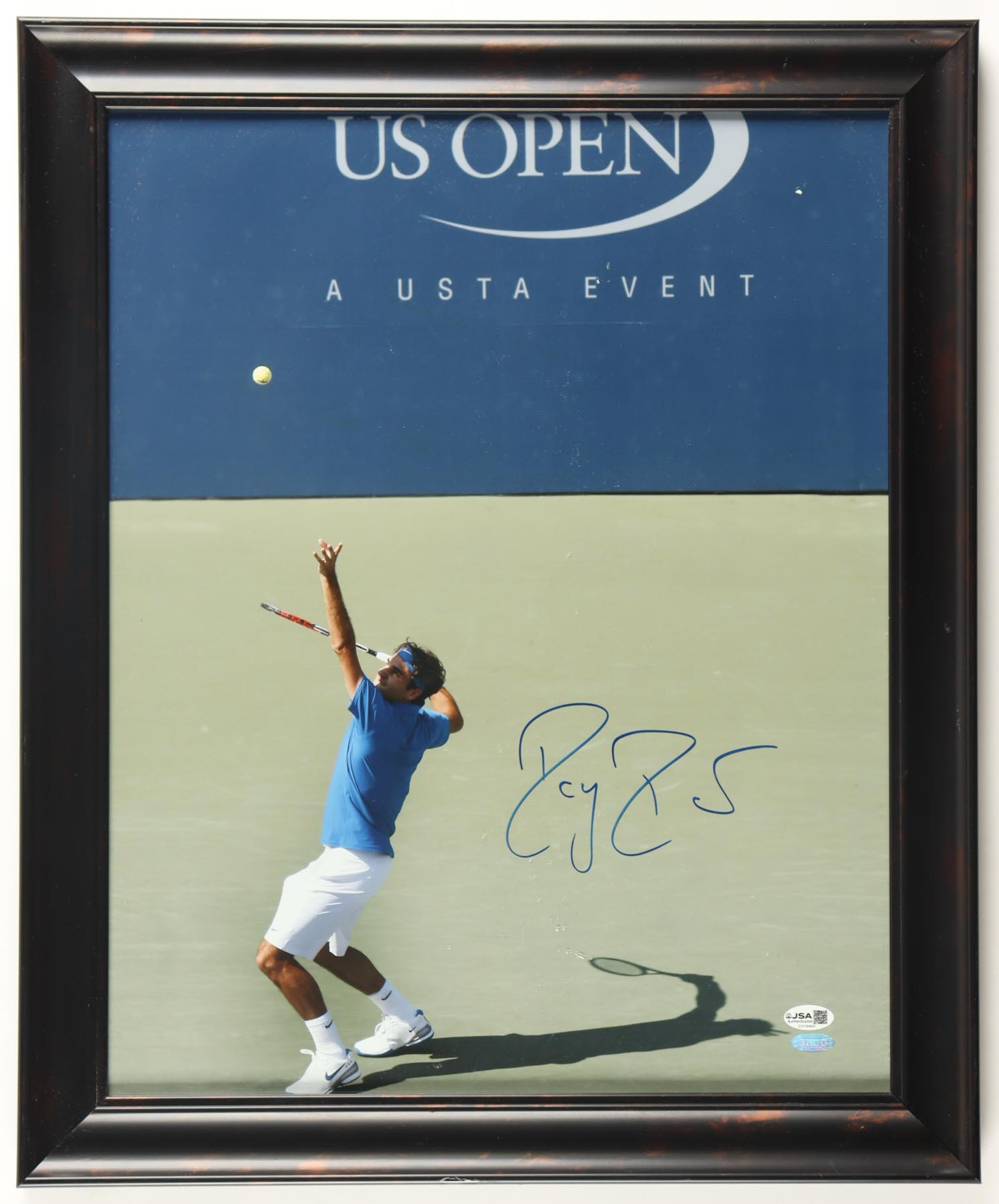 Roger Federer Signed Custom Framed Photo Display (JSA) | Pristine Auction