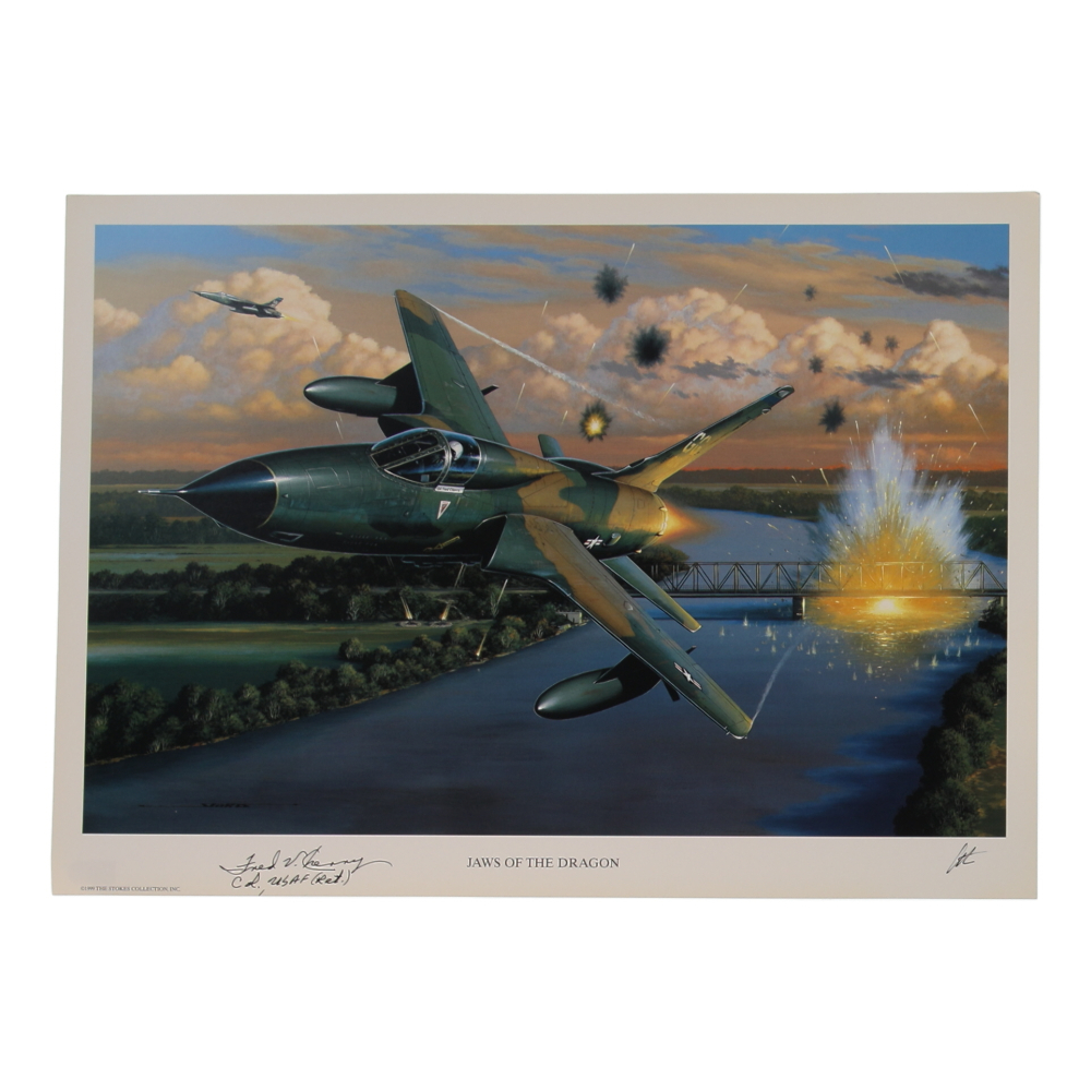 Fred Cherry Signed Stan Stokes "Jaws Of The Dragon" Lithograph ...