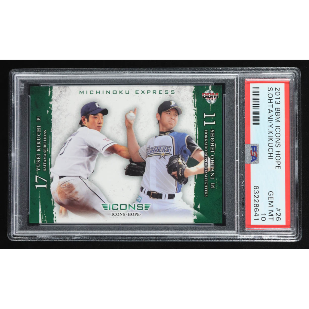 Shohei Ohtani & Yusei Kikuchi 2013 BBM Icons Hope #26 RC (PSA 10 ...