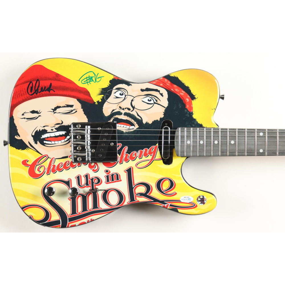 Cheech Marin & Tommy Chong Signed "Up In Smoke" 39" Electric Guitar ...