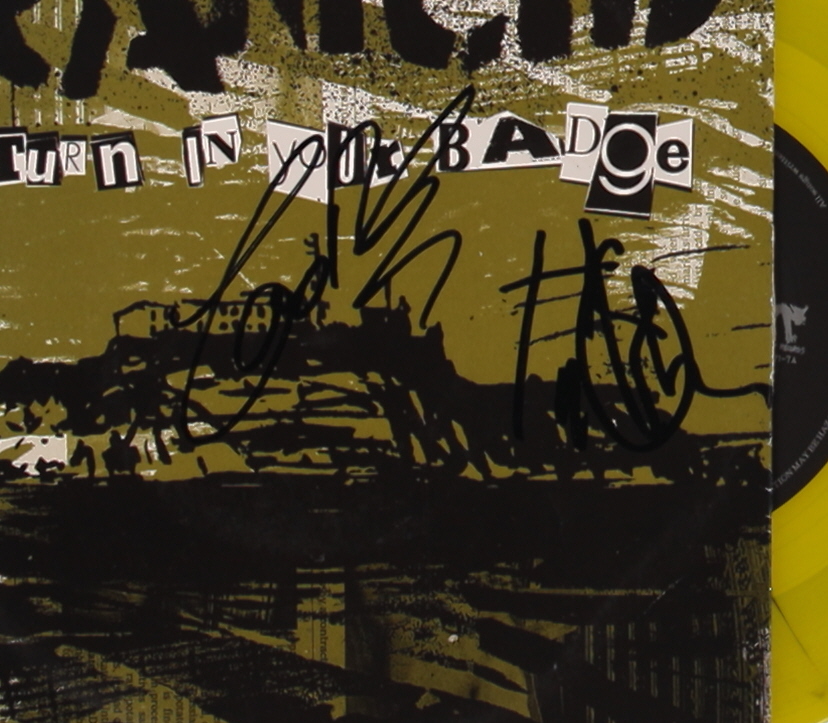 Tim Armstrong & Lars Frederiksen Signed "Turn In Your Badge" 7" Vinyl ...