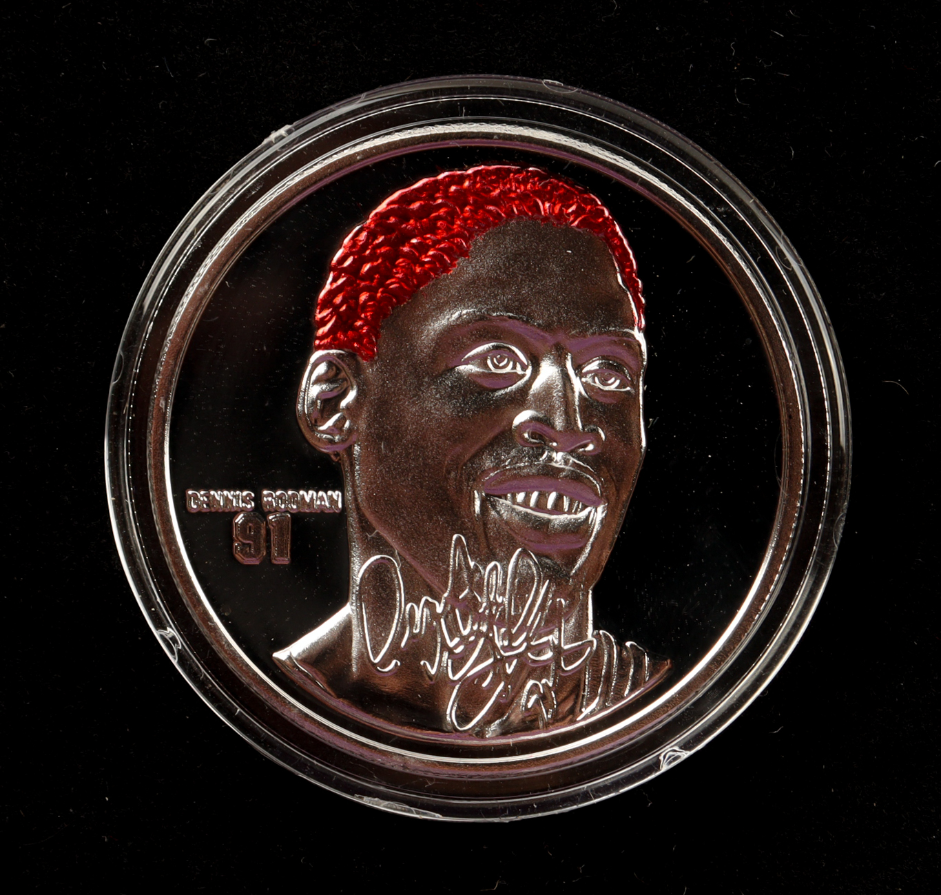 Dennis Rodman LE The Highland Mint 1 Troy Oz .999 Fine Silver ...