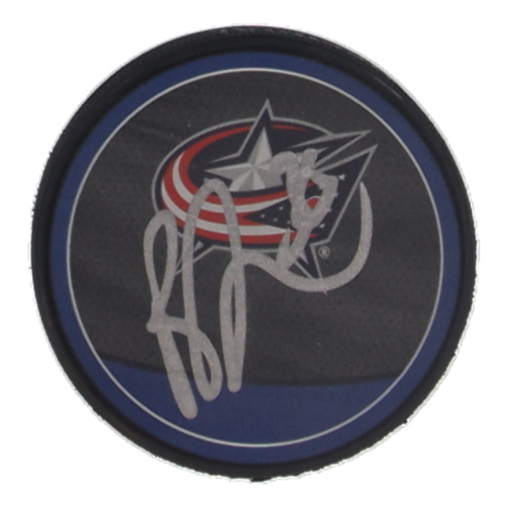 Boone Jenner Signed Blue Jackets Logo Hockey Puck (JSA) | Pristine Auction