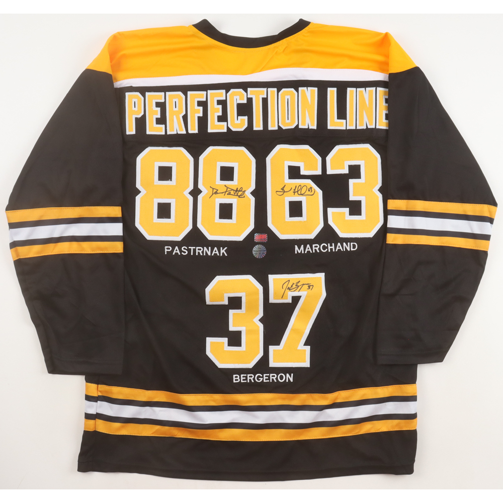 "The Perfection Line" Signed Bruins Jersey Signed By Patrice Bergeron ...