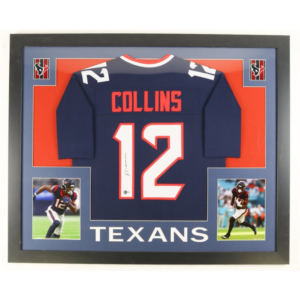 Nico Collins Signed Custom Framed Jersey Display (Beckett) | Pristine ...