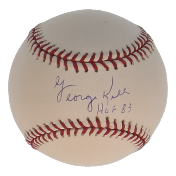 George Kell Signed OML Baseball Inscribed "HOF 83" (TriStar) | Pristine ...