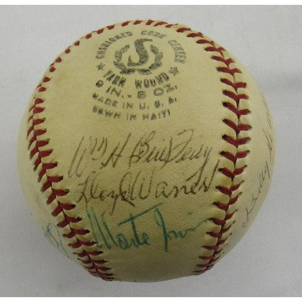 Hall of Famers Baseball Signed By (10) with Rube Marquard, Bowie Kuhn ...
