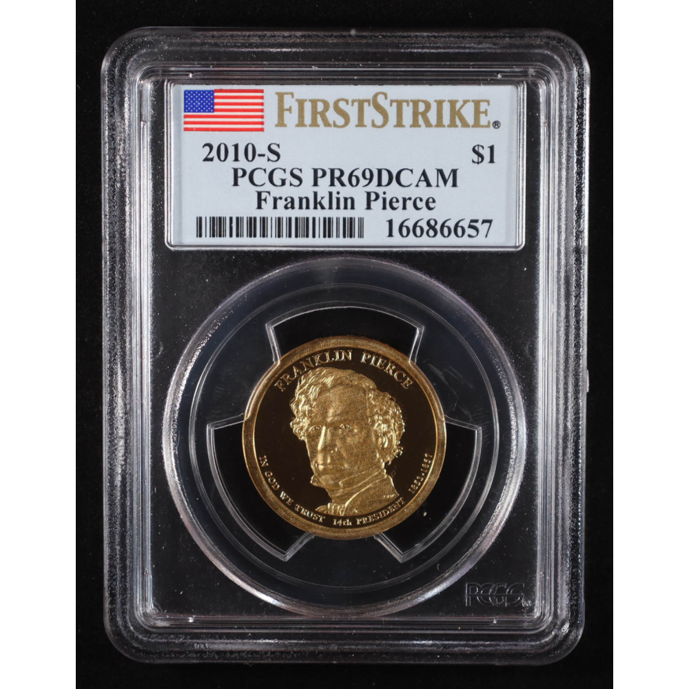 2010-S U.S. Presidential Proof $1 Coin, First Strike - Franklin Pierce ...