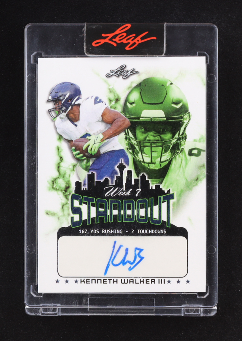 Kenneth Walker III 2022 Leaf Exclusive "Standout Week 7" Autograph #34/ ...