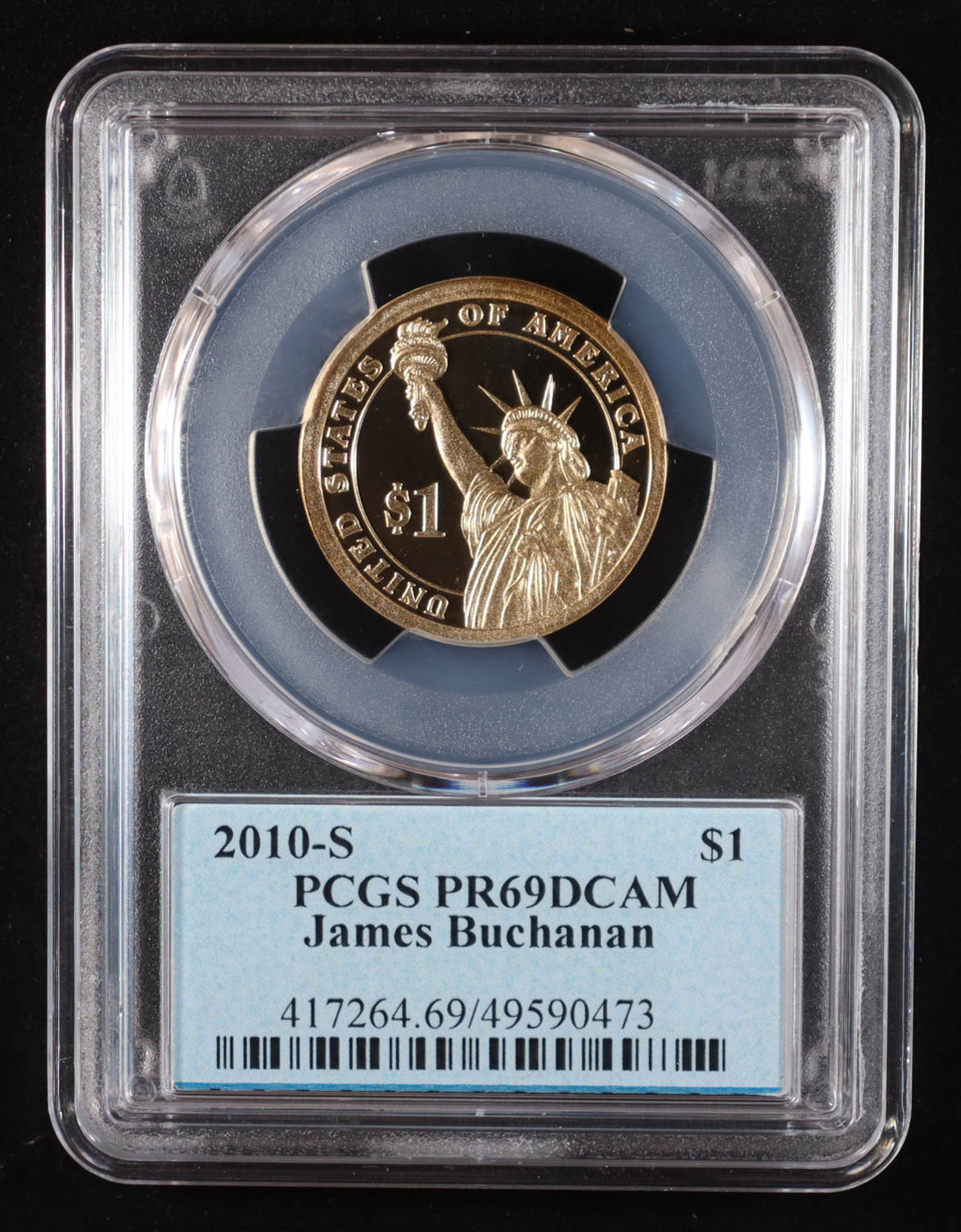 2010-S U.S. Presidential Proof $1 Coin - James Buchanan 15th President ...