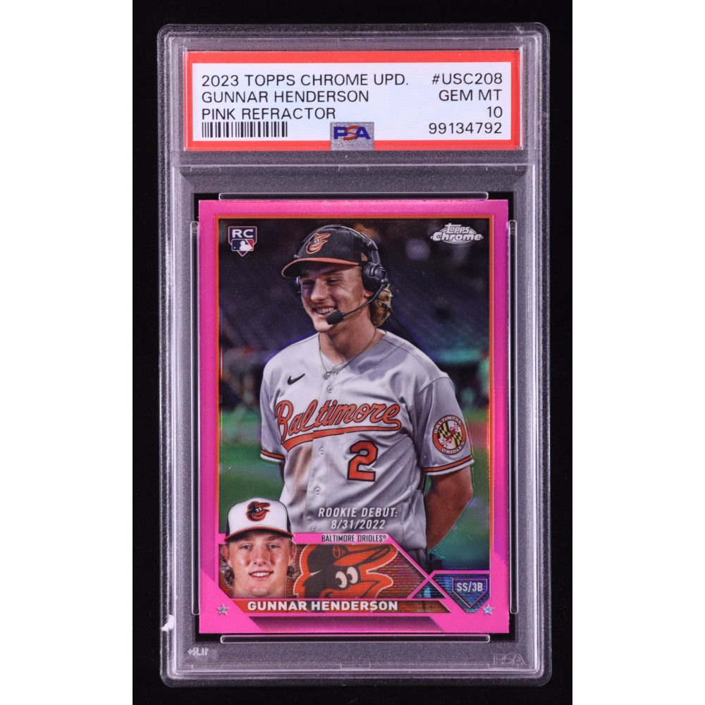 Gunnar Henderson 2023 Topps Chrome Update Pink Refractors #USC208 RC ...