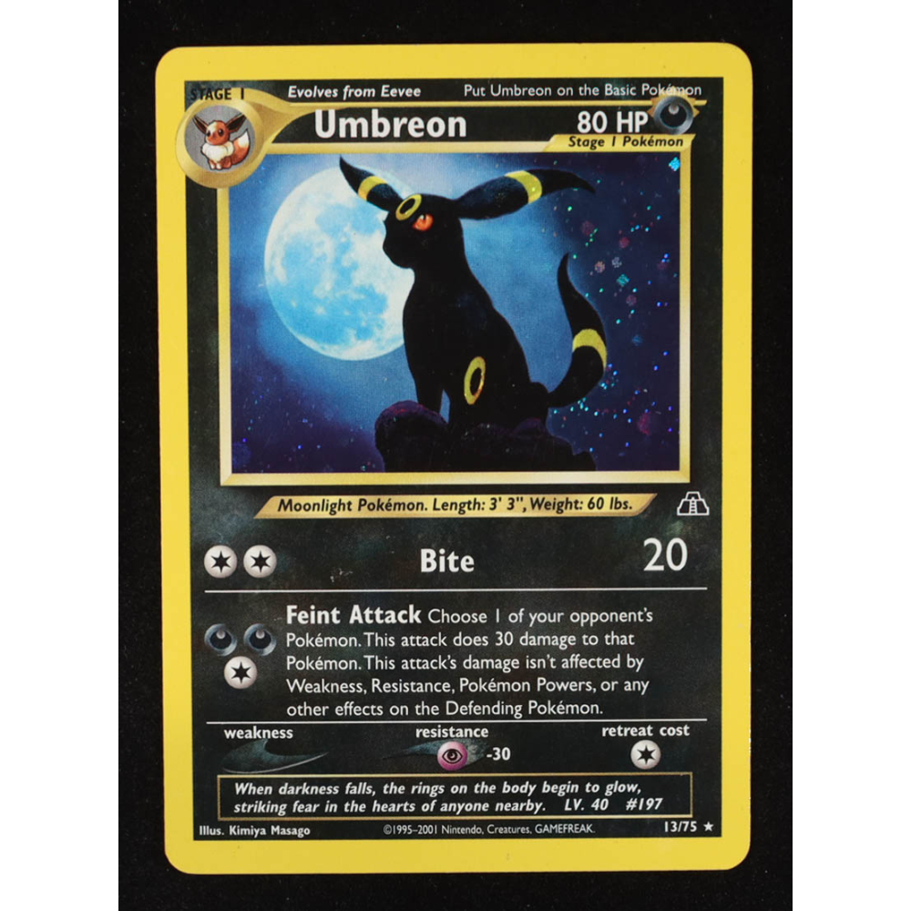 Umbreon 2001 Pokemon Neo Discovery Unlimited #13 Holo | Pristine Auction