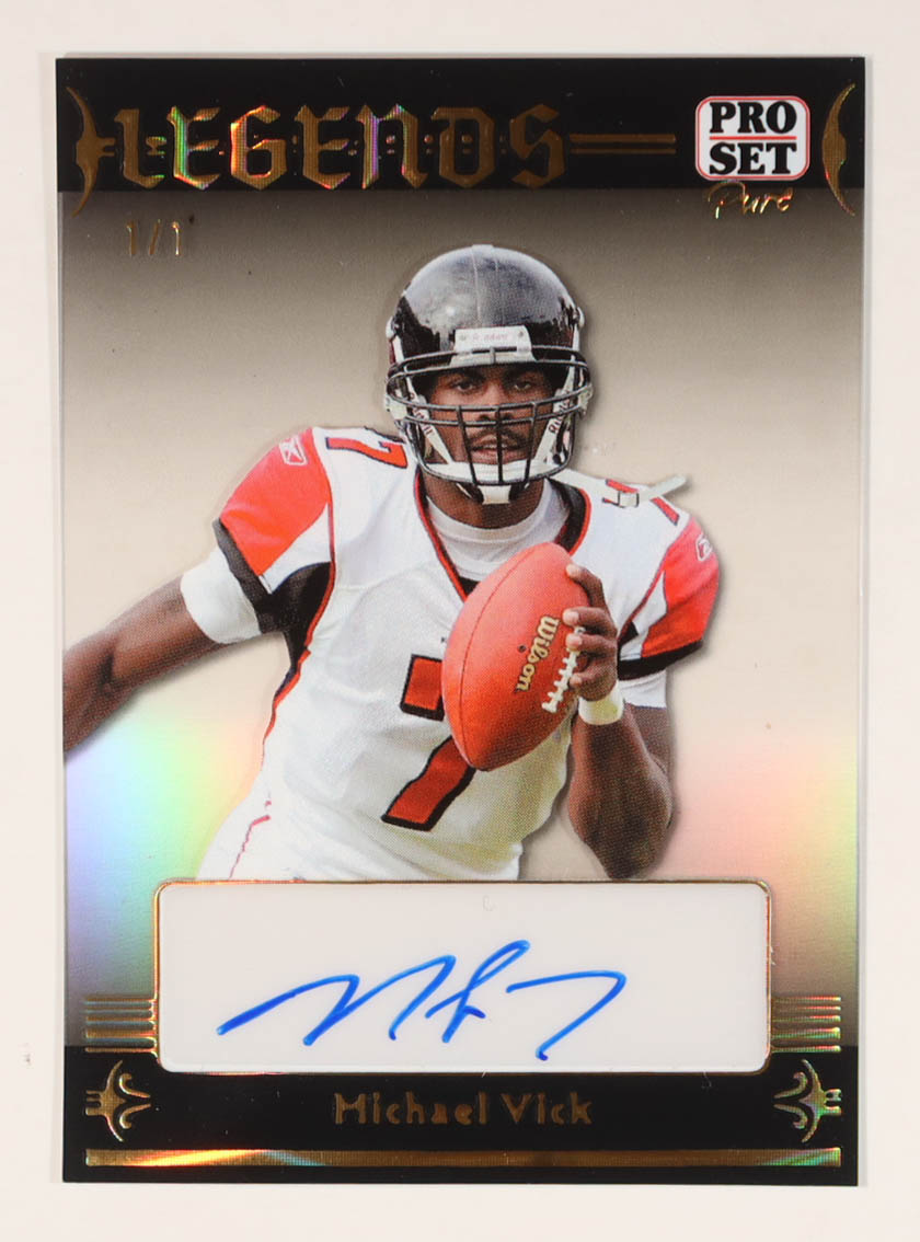 Michael Vick 2024 Pro Set Pure Legends Autographs Gold Shimless #LMV1 ...