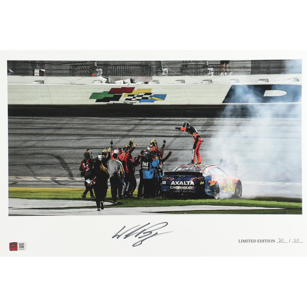 William Byron Signed LE "2025 Daytona 500 Victory" 12x18 Print (PA ...