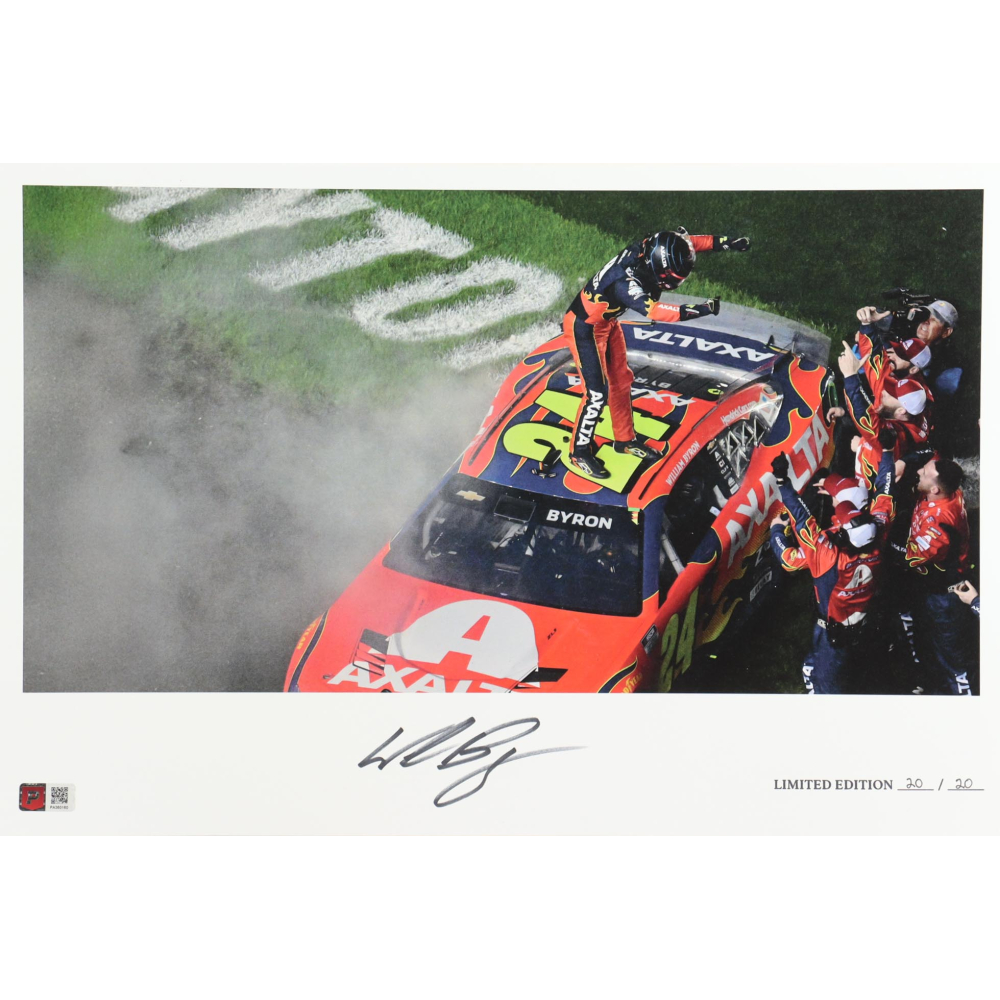 William Byron Signed LE "2025 Daytona 500 Victory" 12x18 Print (PA ...