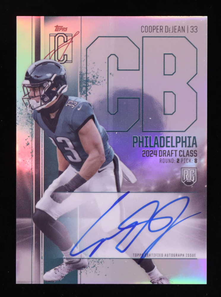Cooper DeJean 2024 Topps Signature Class #RCV-CDE Rookie Chrome ...