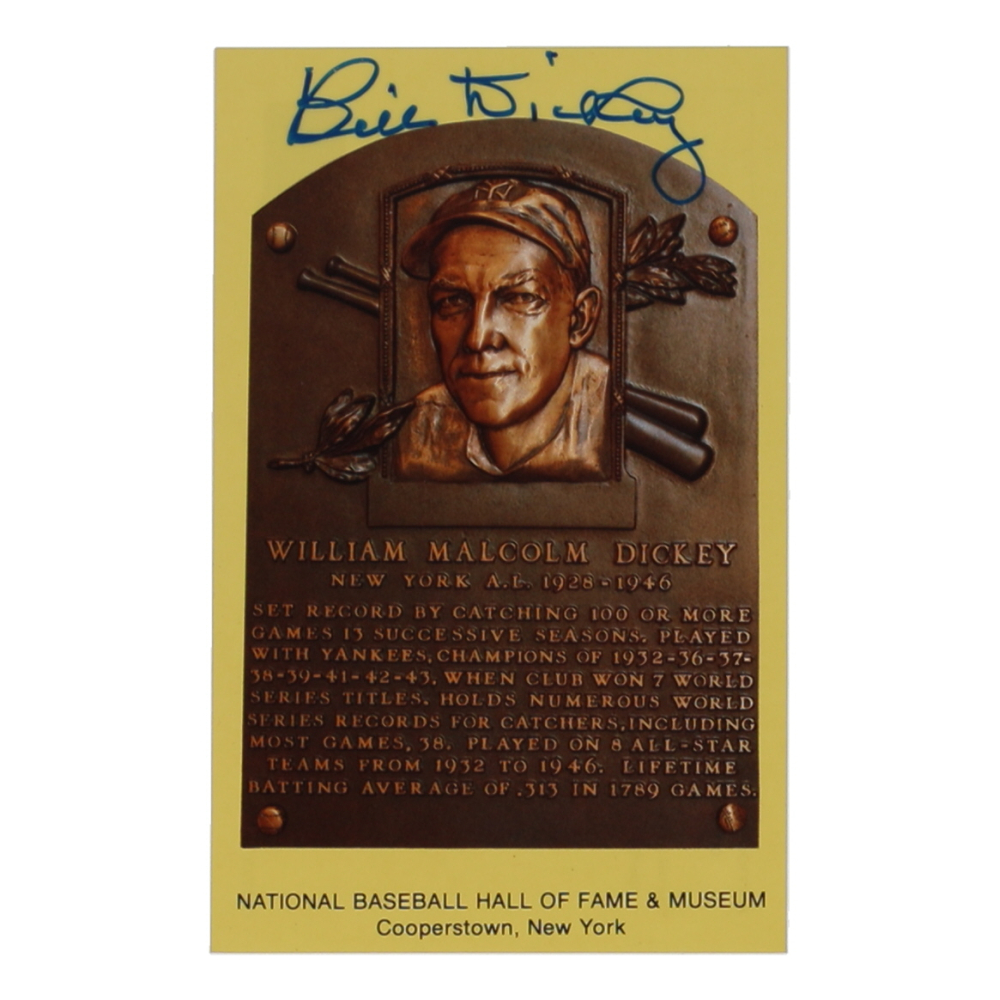 William Malcolm Dickey Signed Hall of Fame Plaque (Beckett) | Pristine ...