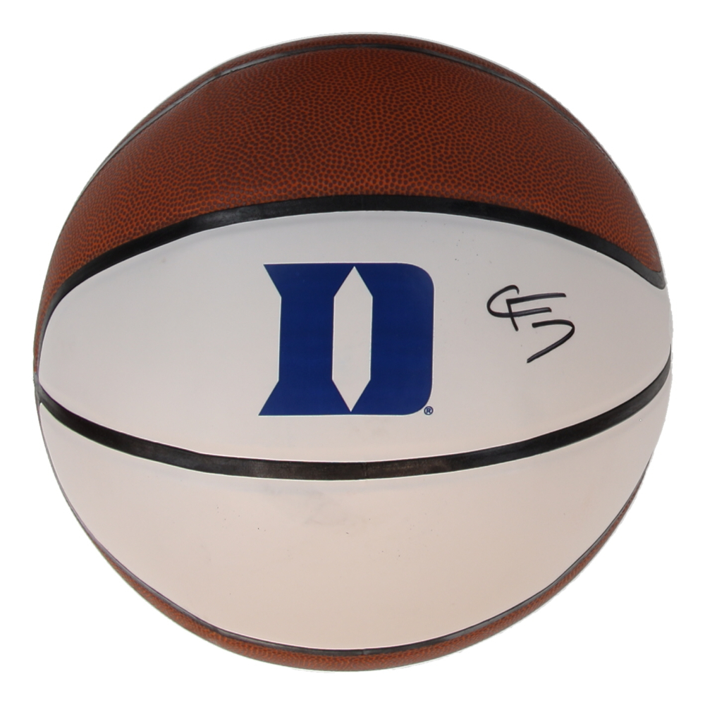 Cooper Flagg Signed Duke Blue Devils Logo Basketball (JSA) | Pristine ...