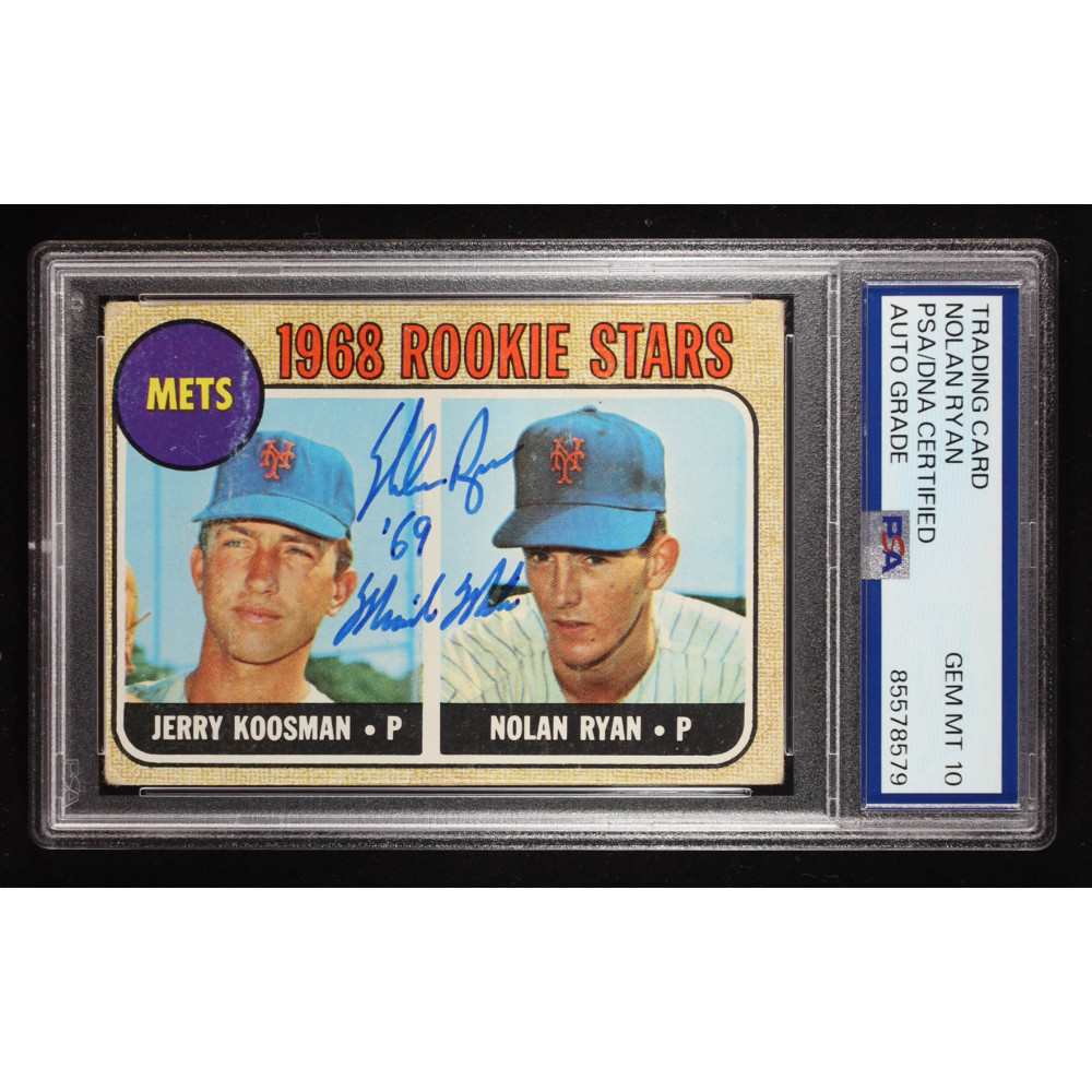 Nolan Ryan Signed 1968 Topps Rookie Stars #177 Jerry Koosman / Nolan ...