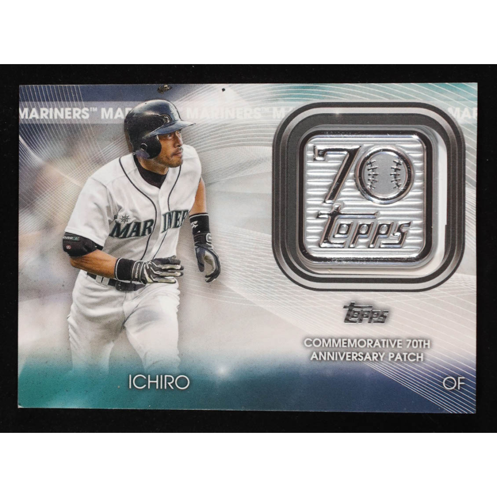 Ichiro 2021 Topps 70th Anniversary Commemorative Logo Patch Autographs ...