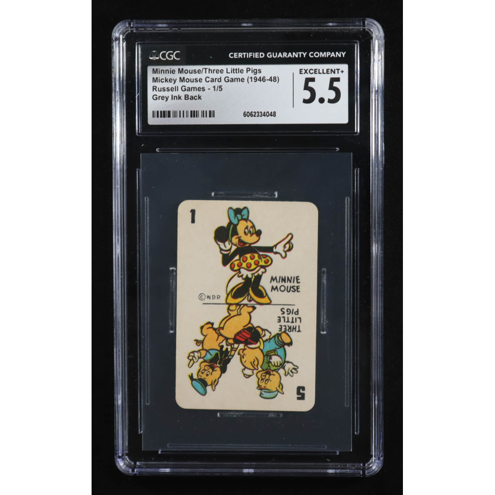 Minnie Mouse / Three Little Pigs 1946-48 Russell Card Game Grey Ink ...