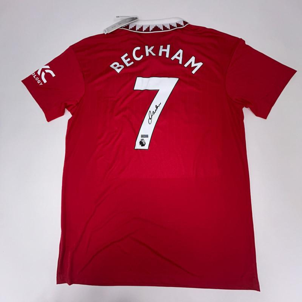 David Beckham Signed Manchester United Adidas Authentic Jersey (Panini ...