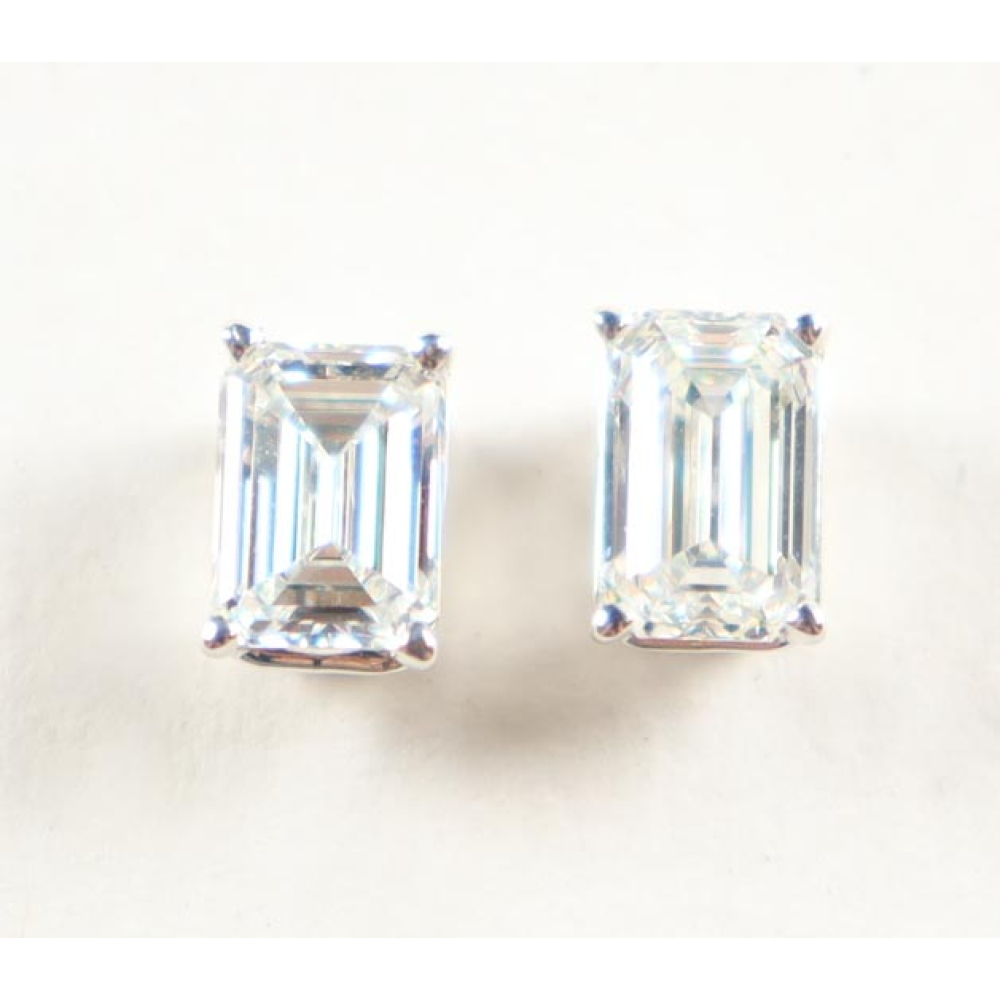 New 2.00 CTW Lab Grown Pair of Diamond Earrings D, WVS2 | Estimated ...
