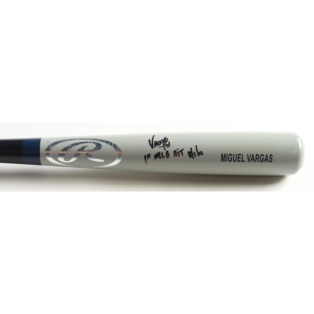 Miguel Vargas Signed Rawlings Player Model Baseball Bat Inscribed "1st ...
