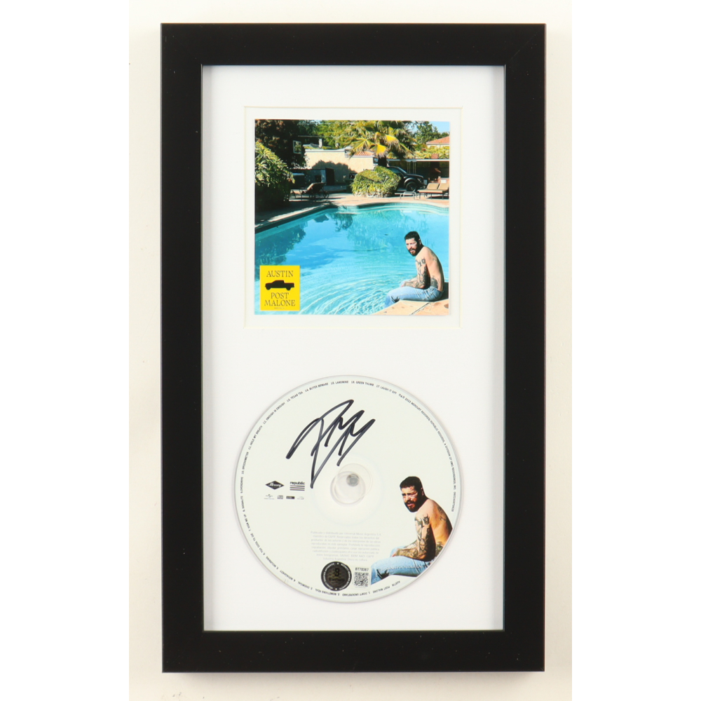Post Malone Signed Custom Framed "Austin" CD Disc Display (Beckett ...