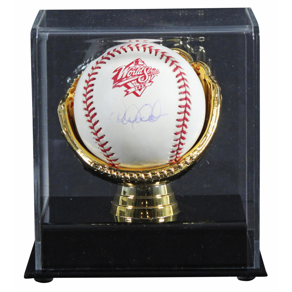 Derek Jeter Signed 1998 World Series Baseball with Gold Glove Display ...