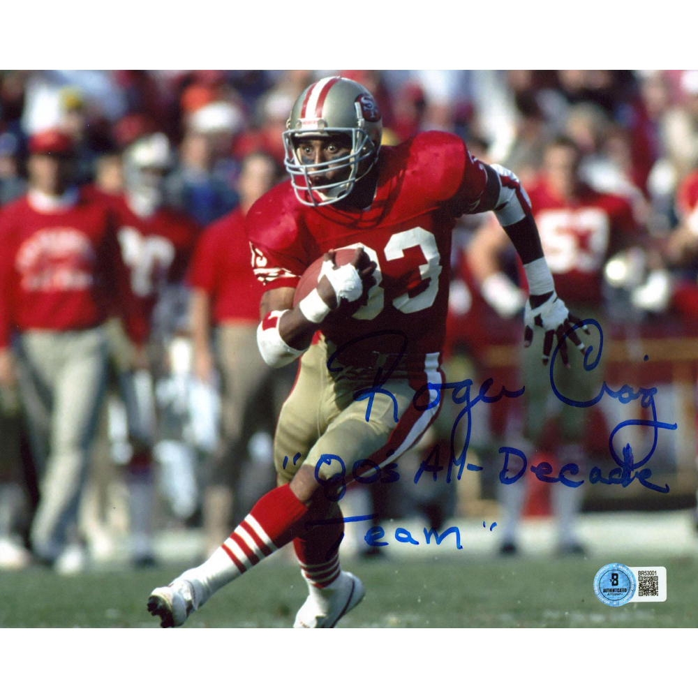 Roger Craig Signed 49ers 8x10 Photo Inscribed "80s All Decade Team ...