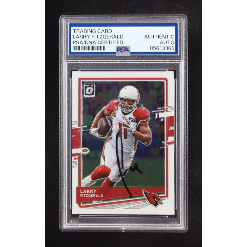 Larry Fitzgerald Signed 2020 Donruss Optic #6 (PSA Authentic ...