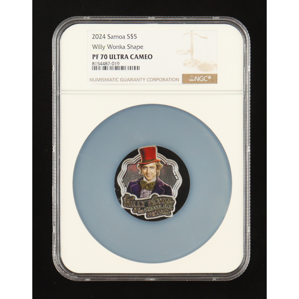2024 Samoa $5 Willy Wonka & The Chocolate Factory 1oz .999 Fine Silver ...