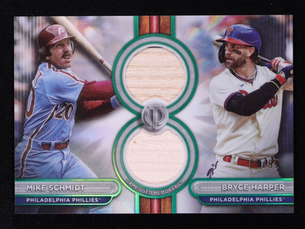Bryce Harper / Mike Schmidt 2024 Topps Tribute #DR2-SH Dual Relics Dual ...