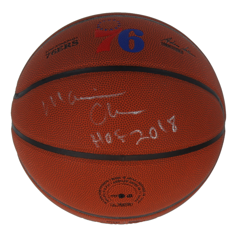 Maurice Cheeks Signed 76ers Logo Basketball Inscribed "HOF 2018 ...