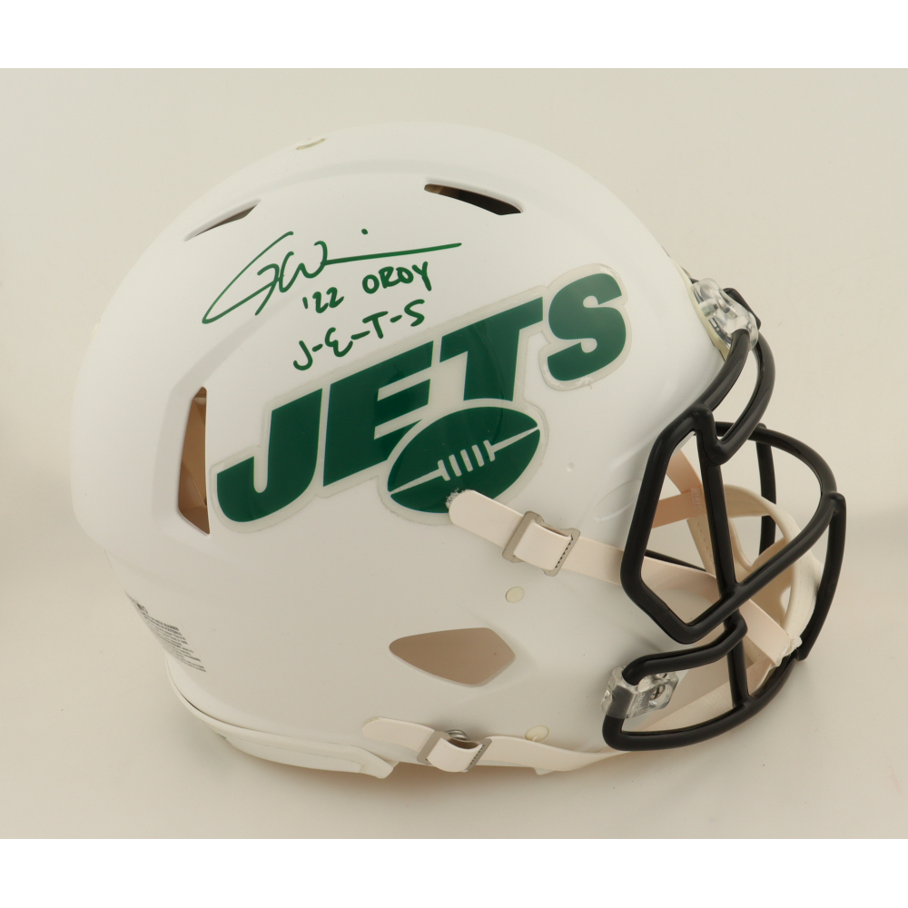 Garrett Wilson Signed LE Jets Full-Size Authentic On-Field Lunar ...