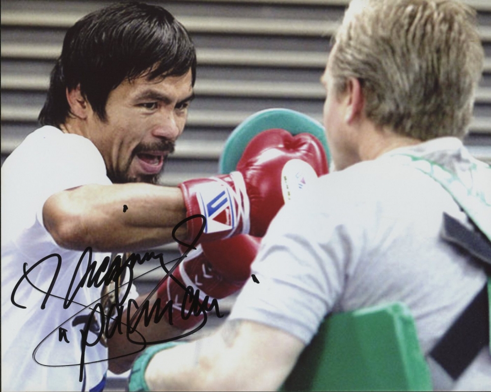 Manny Pacquiao Signed 8x10 Photo Inscribed "Pacman" (Pacquiao COA ...