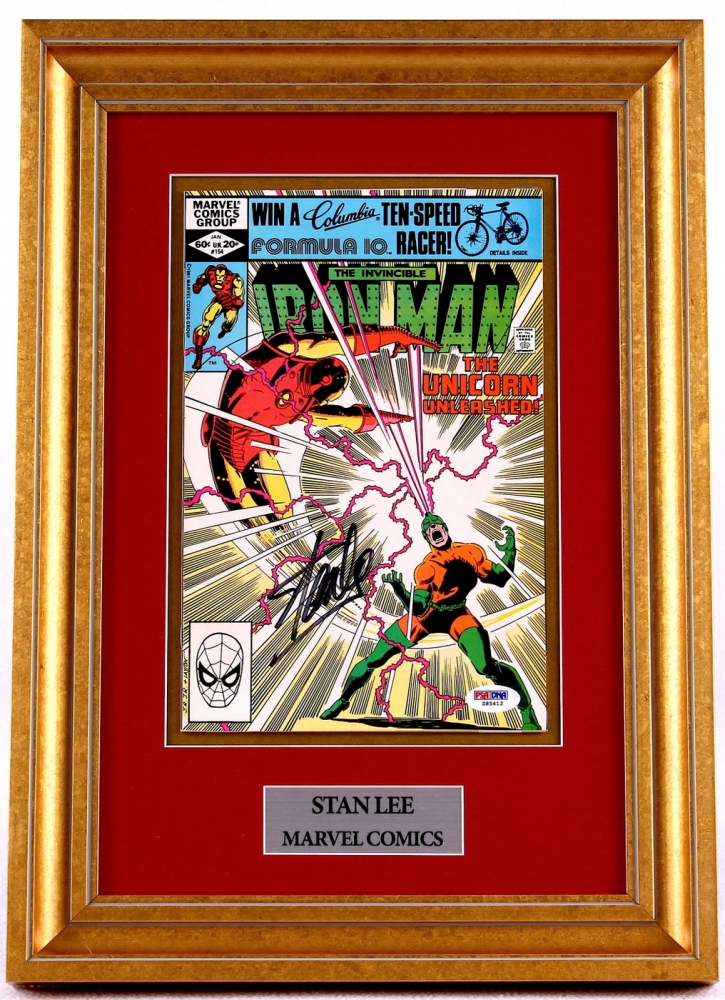 Stan Lee Signed "Iron Man" Vintage Comic Book 13x18 Custom Framed ...