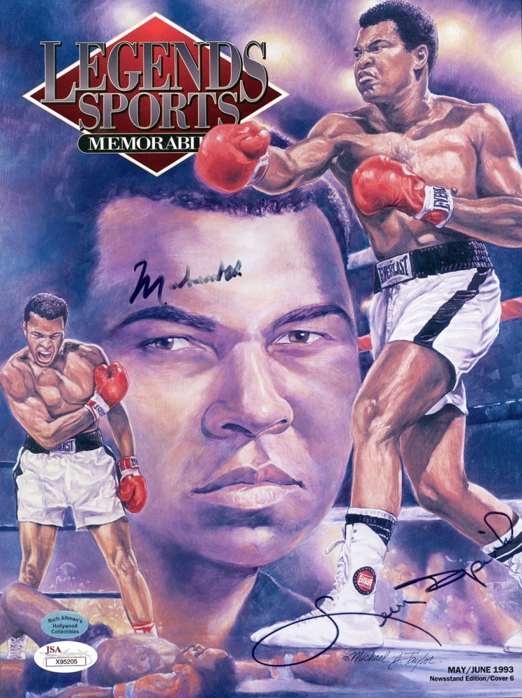 Muhammad Ali & Leon Spinks Dual Signed 1993 Legends Sports Magazine ...