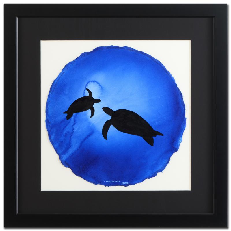 Wyland "Turtles" Signed 18" x 18" ORIGINAL Watercolor Painting on ...
