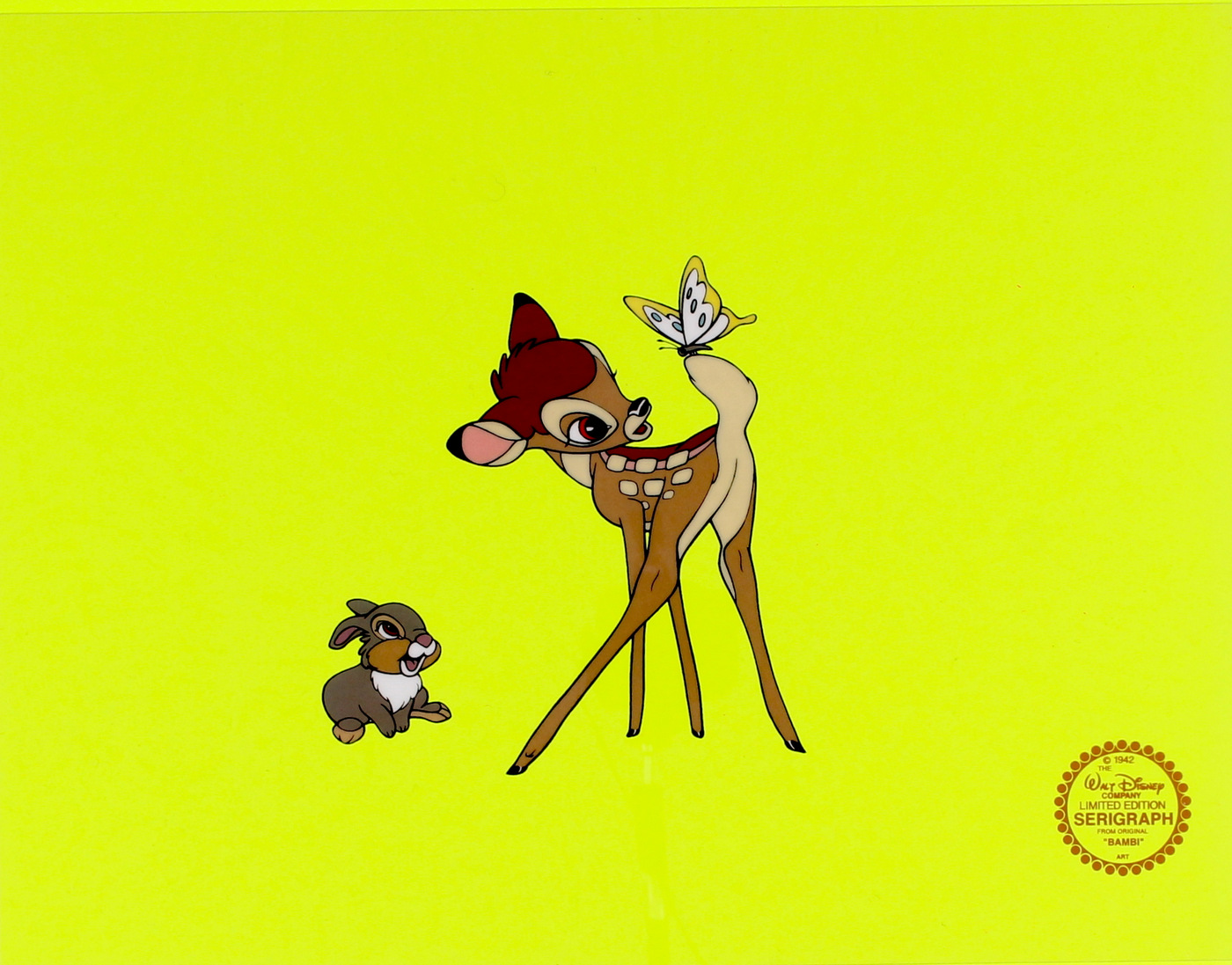 Bambi & Thumper Walt Disney Limited Edition Animation Serigraph Cel ...