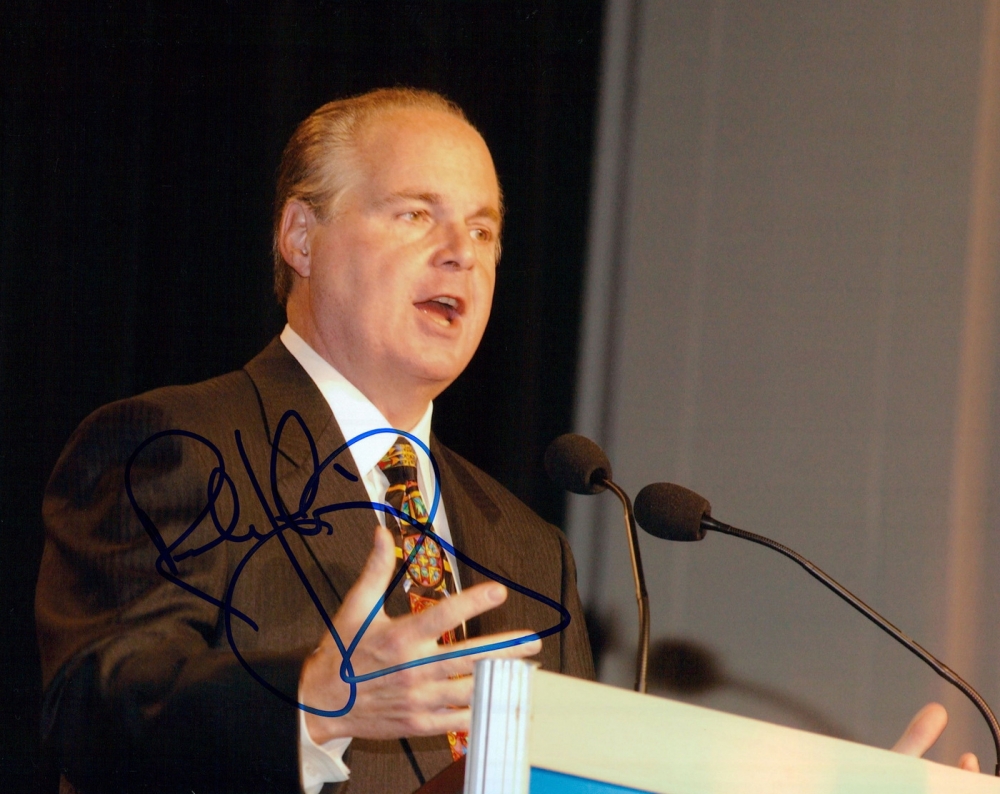 Rush Limbaugh Signed 8x10 Photo (PA LOA) | Pristine Auction