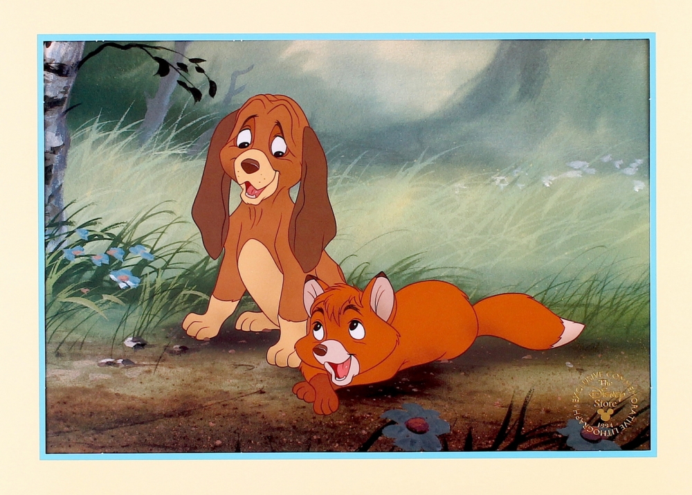 "The Fox and the Hound" Tod & Copper 1994 Walt Disney 11x14 Exclusive ...