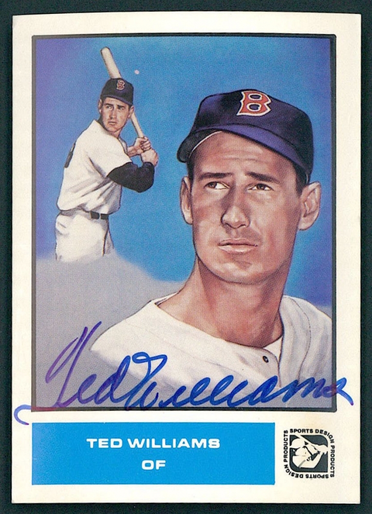 Ted Williams Signed Red Sox 1984-85 Sports Design Products West #20 ...