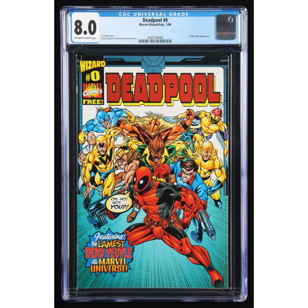 1998 "Deadpool" Issue #0 Marvel-Wizard Comic Book (CGC 8) | Pristine ...